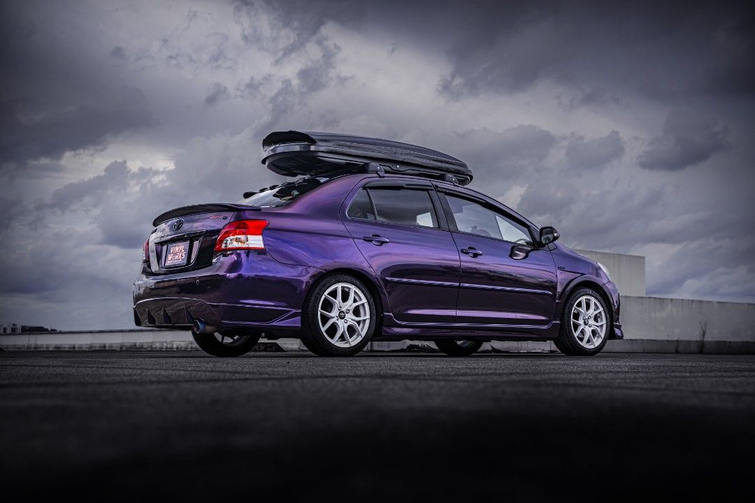 Car Wrap - Toyota Vios Full Car Exterior Wrap (Ultra Flake Purple ...