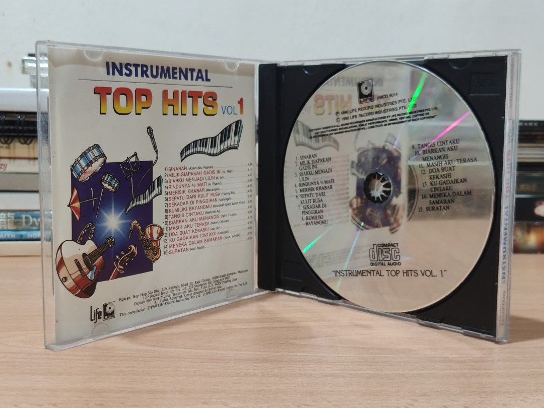 (CD) Instrumental Top Hits Vol 1, Hobbies & Toys, Music & Media, CDs ...