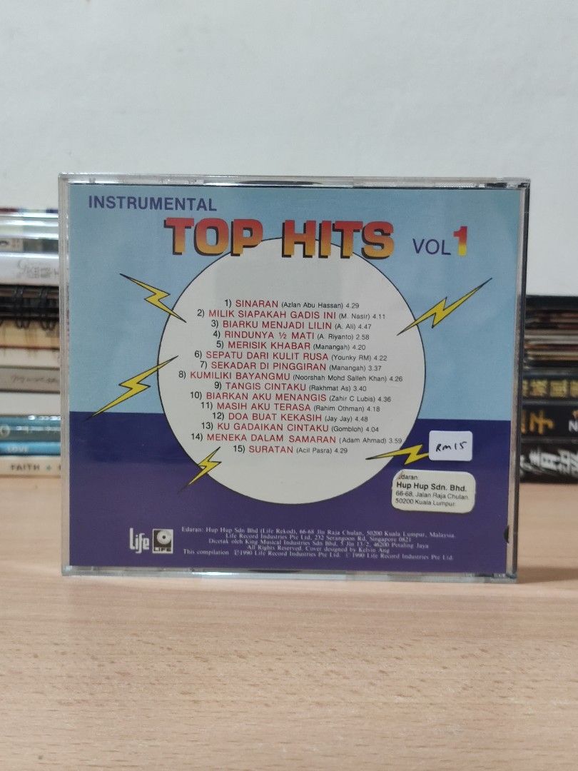 (CD) Instrumental Top Hits Vol 1, Hobbies & Toys, Music & Media, CDs ...