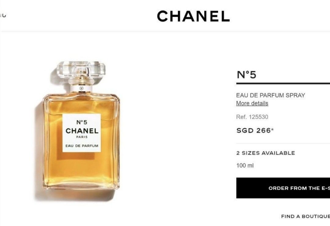 Channel No 5 Women perfume EDP 100ml, Beauty & Personal Care, Fragrance ...