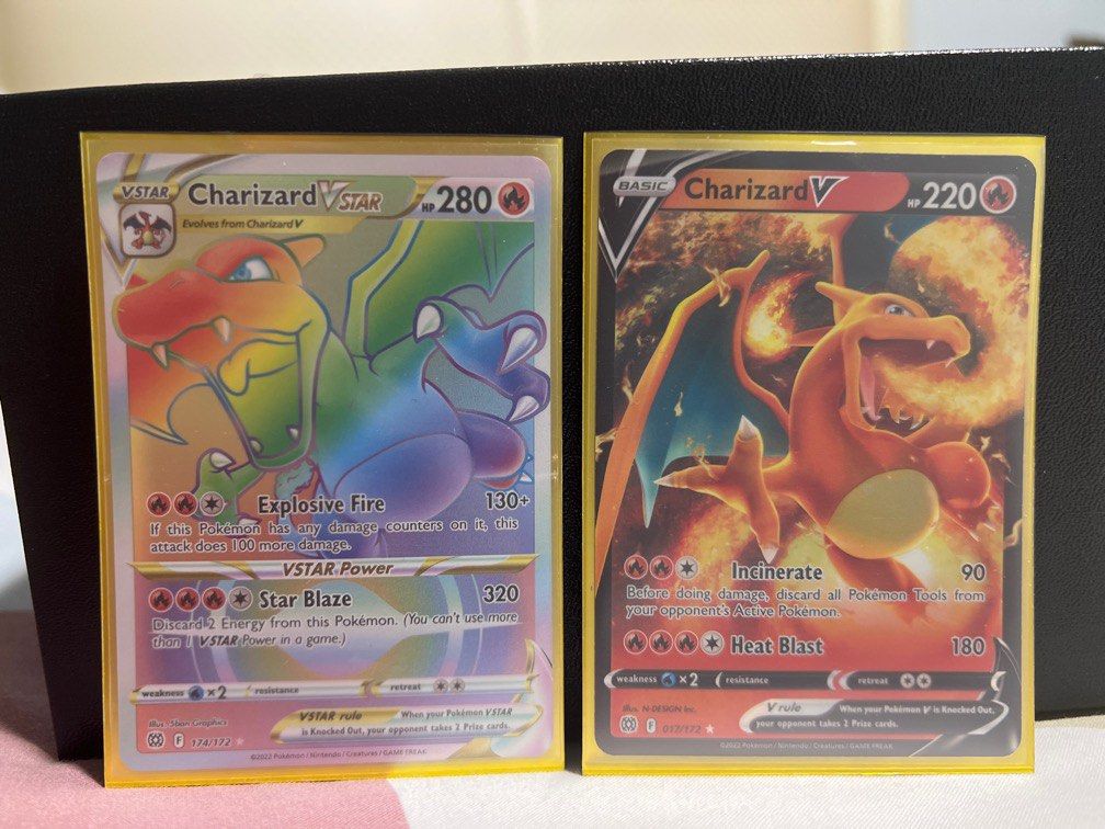 Charizard VSTAR rainbow & Charizard V, Hobbies & Toys, Toys & Games on ...