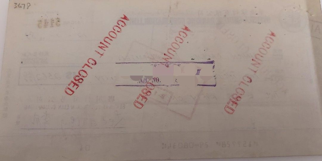 CHEQUE LAMA 1983 OVERSEA CHINESE BANKING CORPORATION LIMITED (OCBC ...