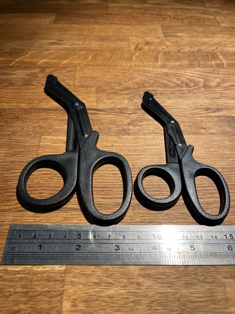 Compact Black Trauma Shears with Tactical Grey Molle Pouch and Medical ...