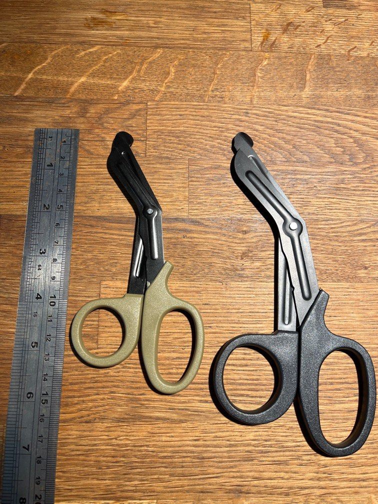 Compact Coyote Brown Trauma Shears with Military Gear Molle pouch and ...