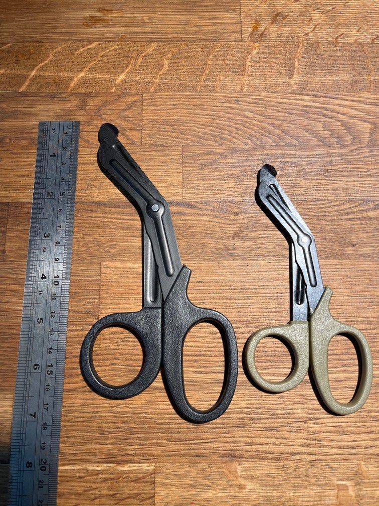 Compact Coyote Brown Trauma Shears with Military Gear Molle pouch and ...