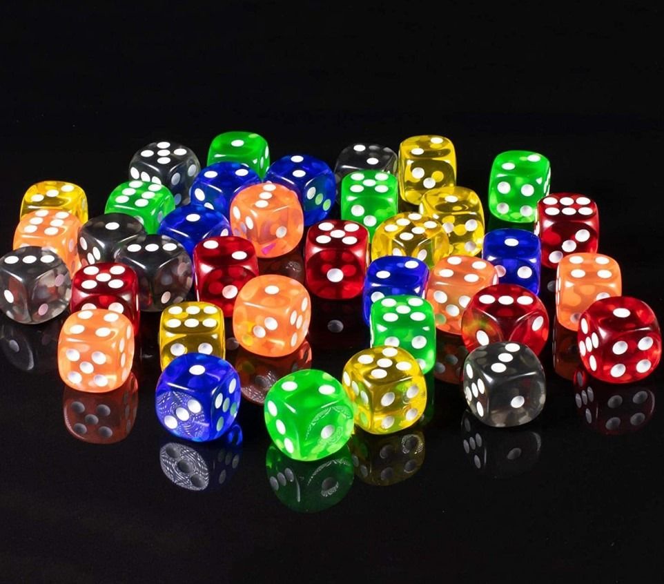 Crystal Transparent Dice Square Corner Round Corner Transparent Dice ...