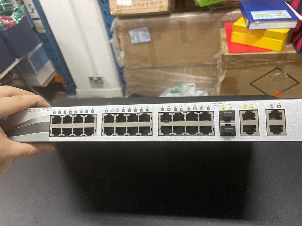 Dlink web smart switch DES 1210 28P, Computers & Tech, Parts & Accessories, Networking on Carousell