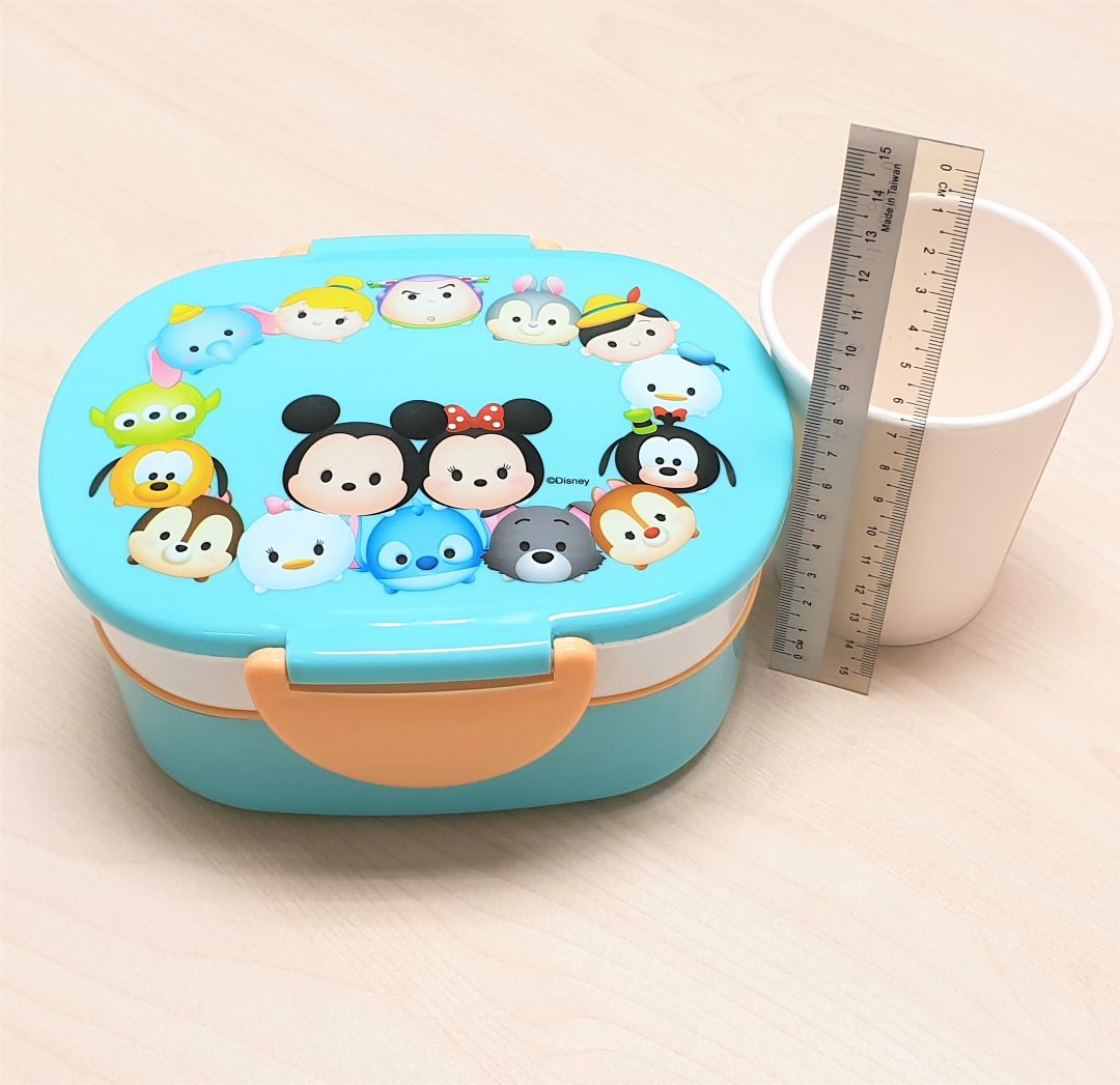 Disney Tsum Tsum Two Tier Take Away Food Container Lunch Box Cutlery ...