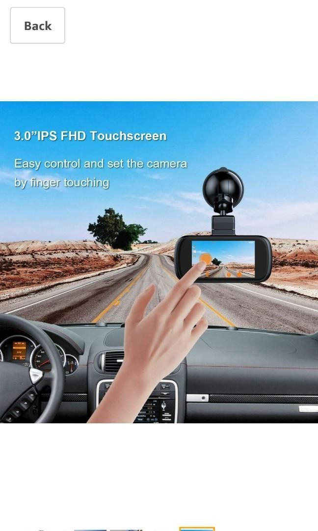 EACHPAI K2 Dash Camera FHD 3" IPS Touch Screen with Built-in GPS, Car ...