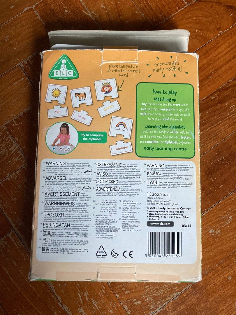 ELC Picture Word Puzzle, Hobbies & Toys, Toys & Games on Carousell