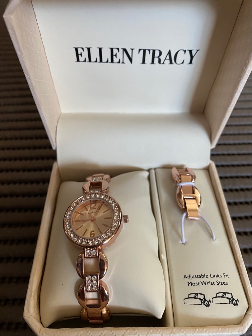 Ellen Tracy Crystal Rose Watch, Women's Fashion, Watches & Accessories, Watches on Carousell