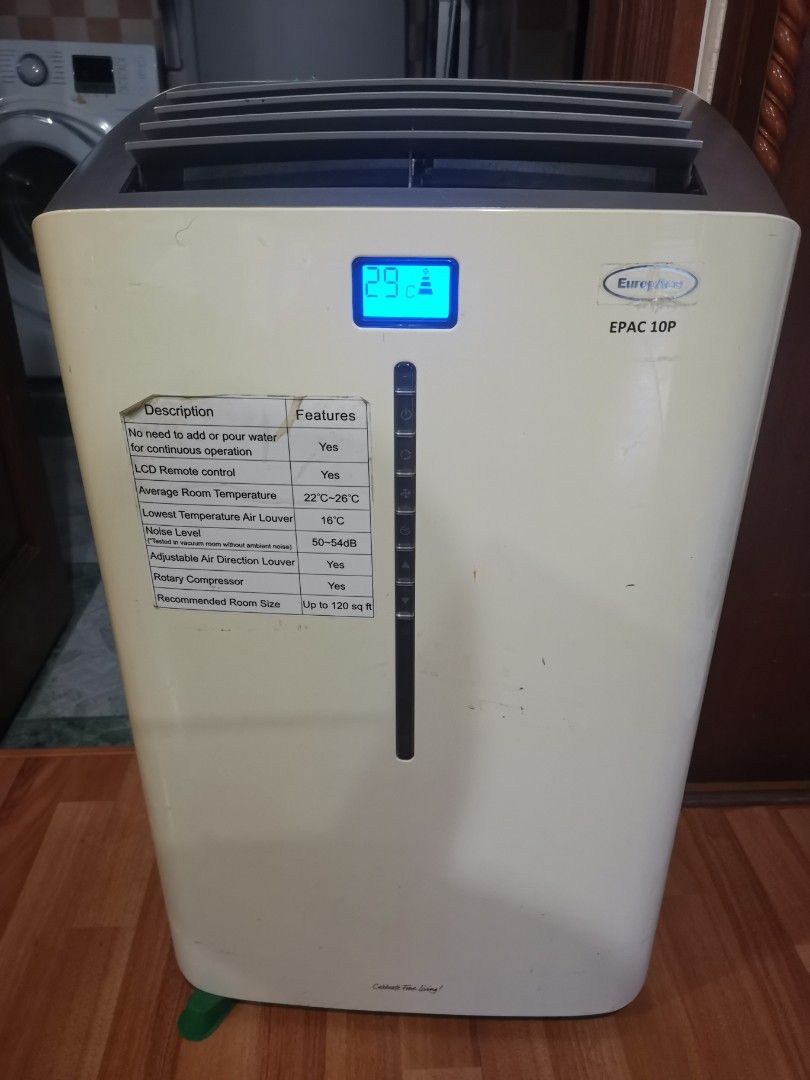 EuropAce EPAC 10P Portable Aircon, TV & Home Appliances, Air ...