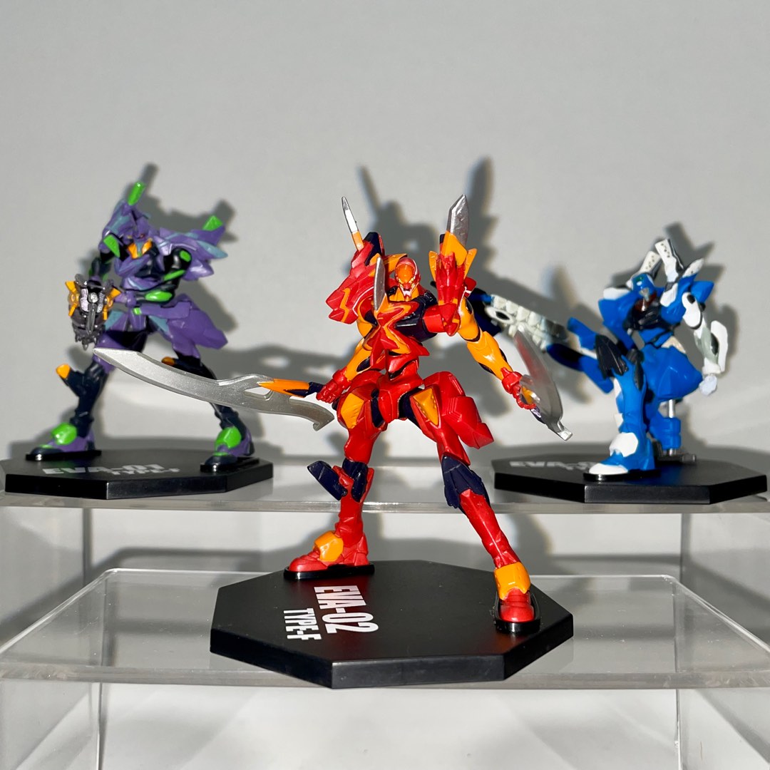 Bandai gashapon gasha portraits EVA type F 盒蛋 eva frame 初號機 2號機 0號機 定真 ...