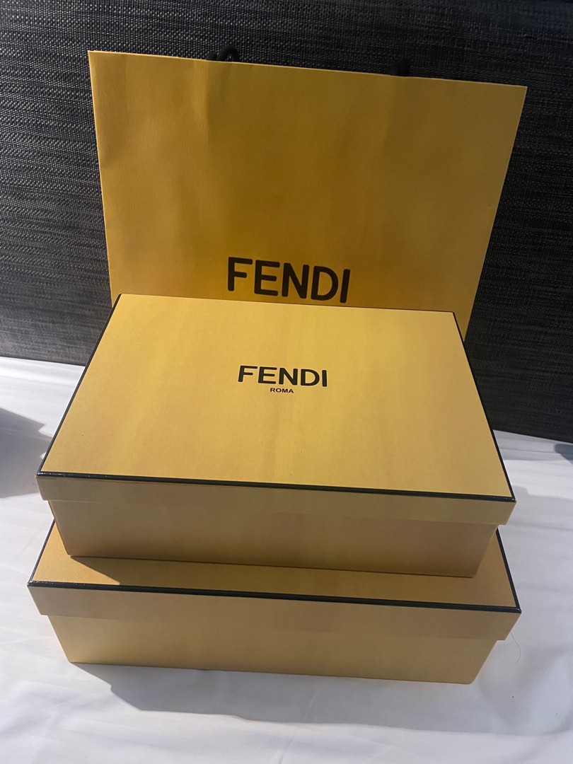 Fendi Shoe Box with Paper Bag, Luxury, Apparel on Carousell