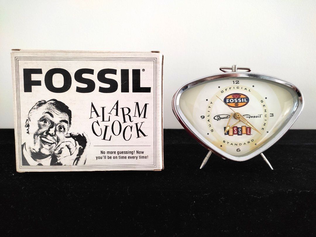 Fossil Table Clock, Hobbies & Toys, Memorabilia & Collectibles, Vintage ...
