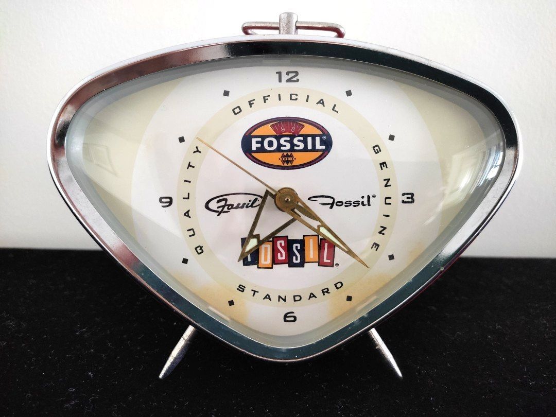 Fossil Table Clock, Hobbies & Toys, Memorabilia & Collectibles, Vintage ...