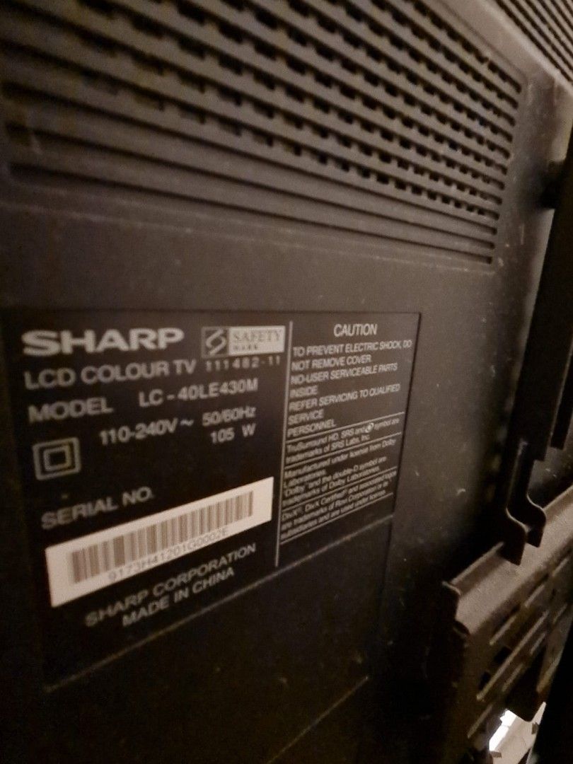 FULL HD LED TV - SHARP AQUOS 40 Inch LC-40LE430M, TV & Home Appliances, TV & Entertainment, TV ...