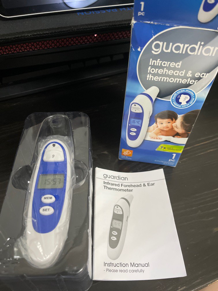 Guardian forehead & ear thermometer, Health & Nutrition, Thermometers ...