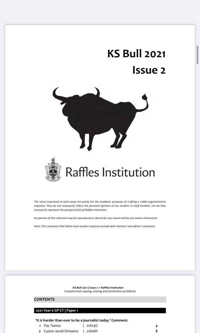 H1 General Paper Package GP (2024 A Level/RJC/NYJC/HCI Example Banks ...