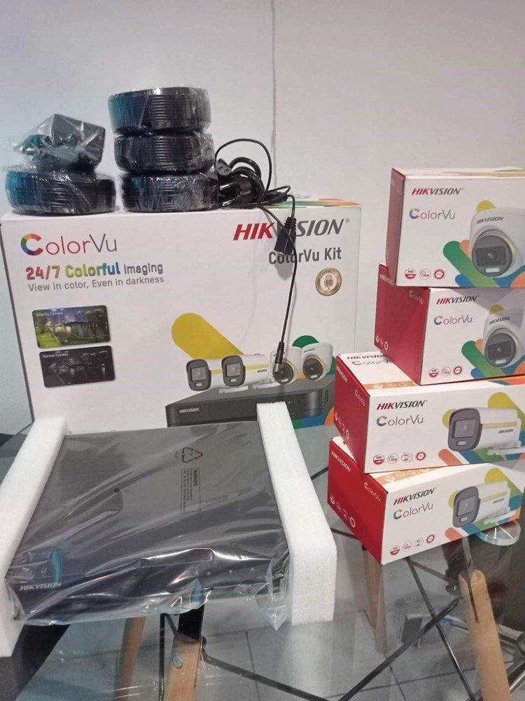 HIKVISION 2MP ColorVu 4 Channel CCTV Kit Package TVI-LITE-4CH2D2B-2MP-COLORVU, Furniture & Home ...