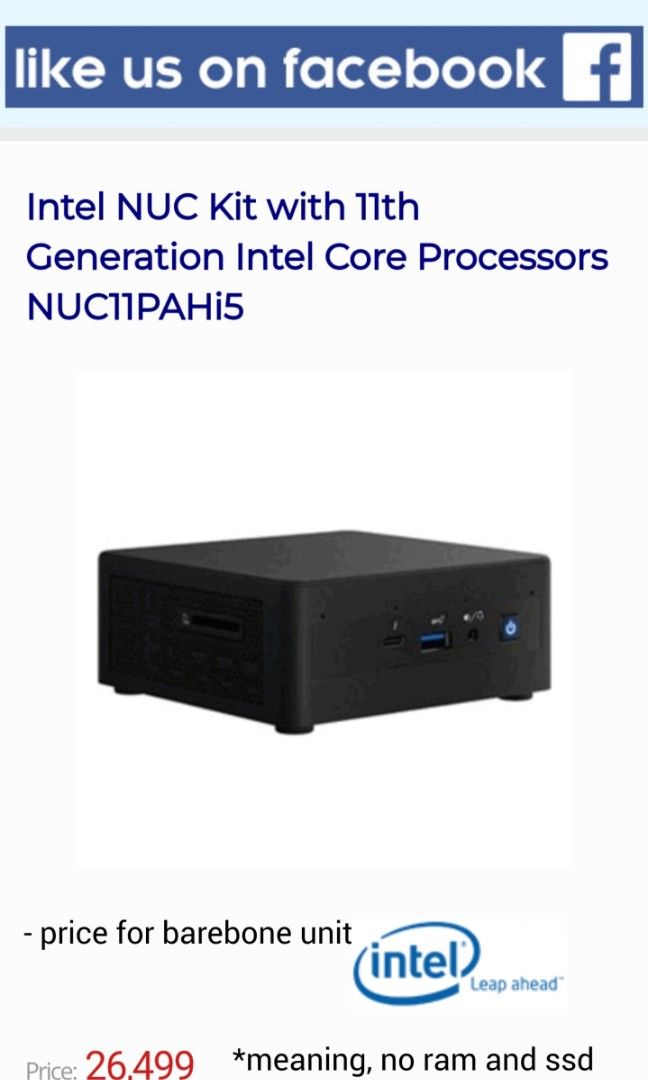 Intel Nuc 11th Gen i5 (PC SET FOR SALE), Computers & Tech, Desktops on ...