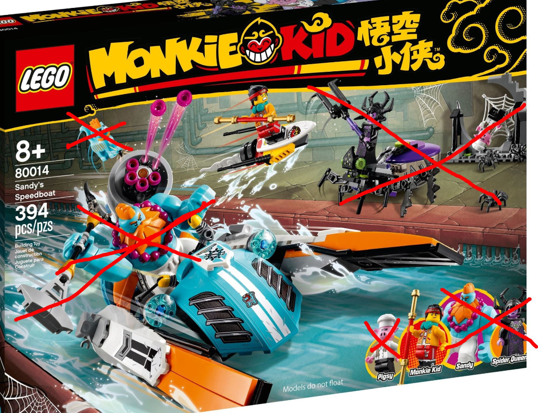 LEGO RETIRED 80014 Monkie Kid Sandy's Speedboat, Hobbies & Toys, Toys ...