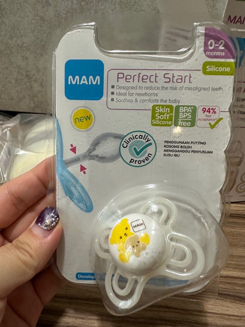 MAM newborn milk bottle and pacifier set, Babies & Kids, Nursing ...