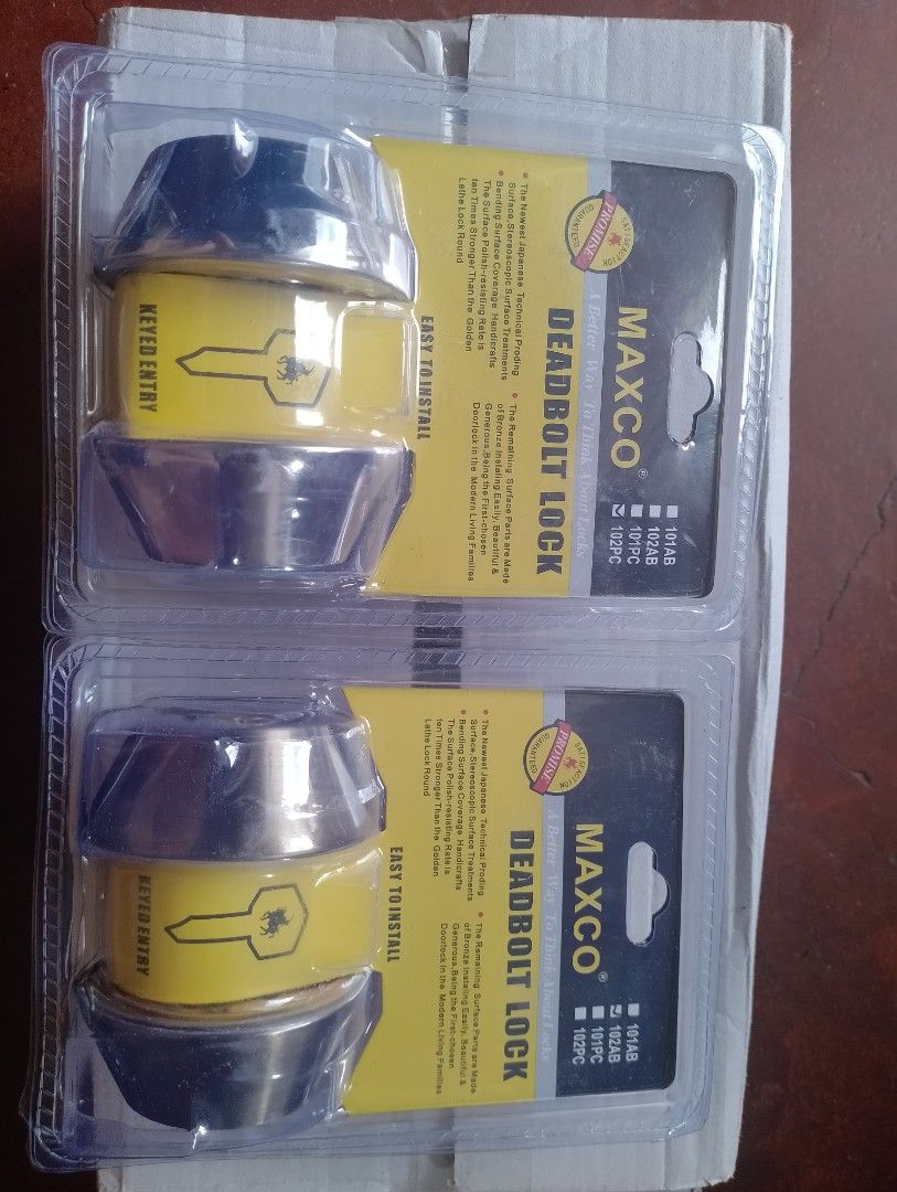 Maxco DEADBOLT LOCK, Furniture & Home Living, Home Improvement ...