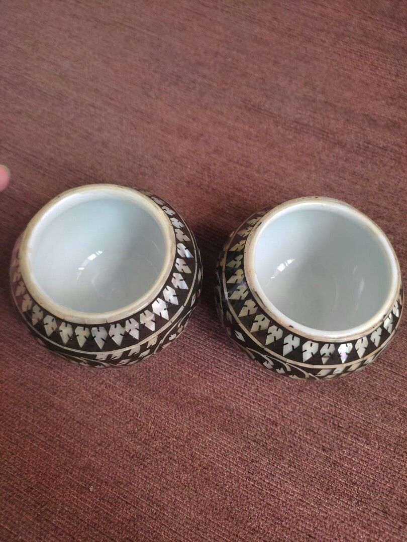 Merbok /Jambul Thai Cage Cups(Mother Of Pearl)Set B, Pet Supplies ...