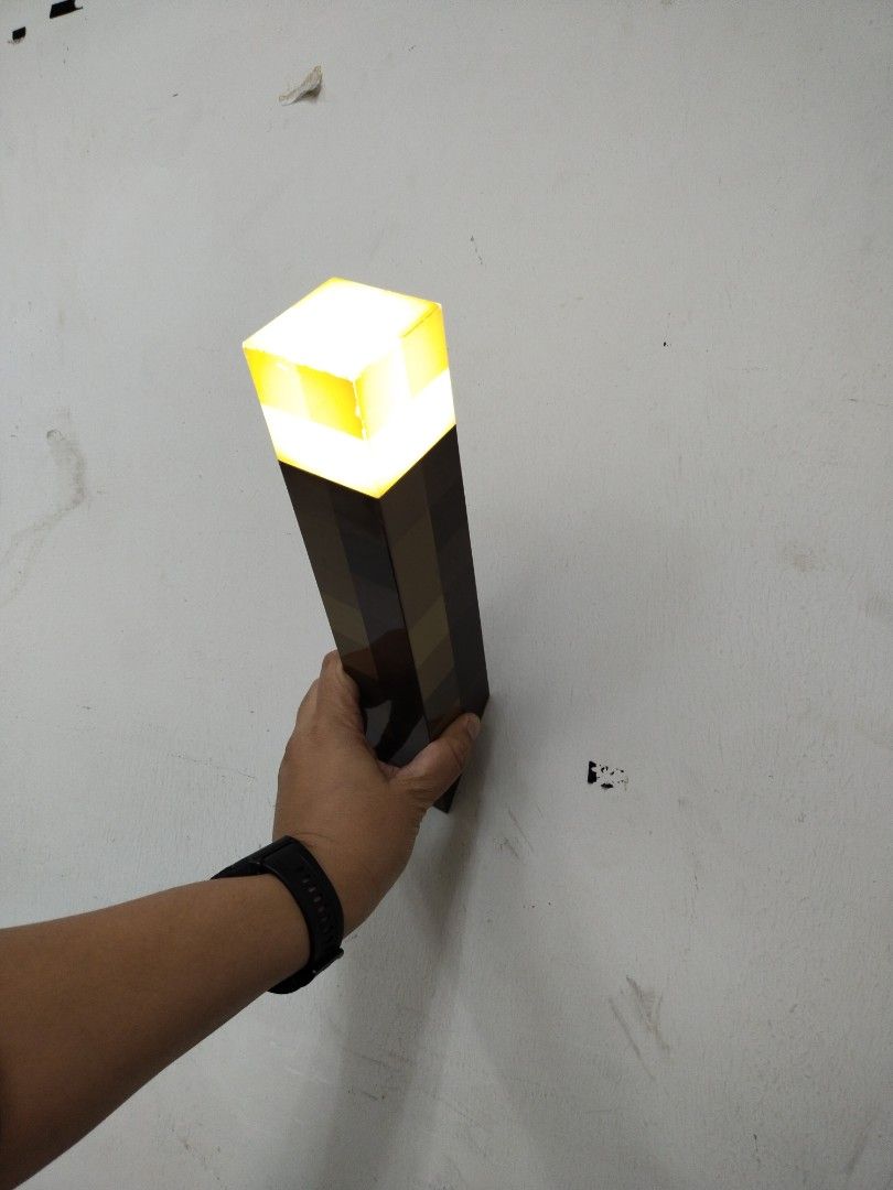 Minecraft LED 2 in 1 Torchlight, Furniture & Home Living, Lighting ...