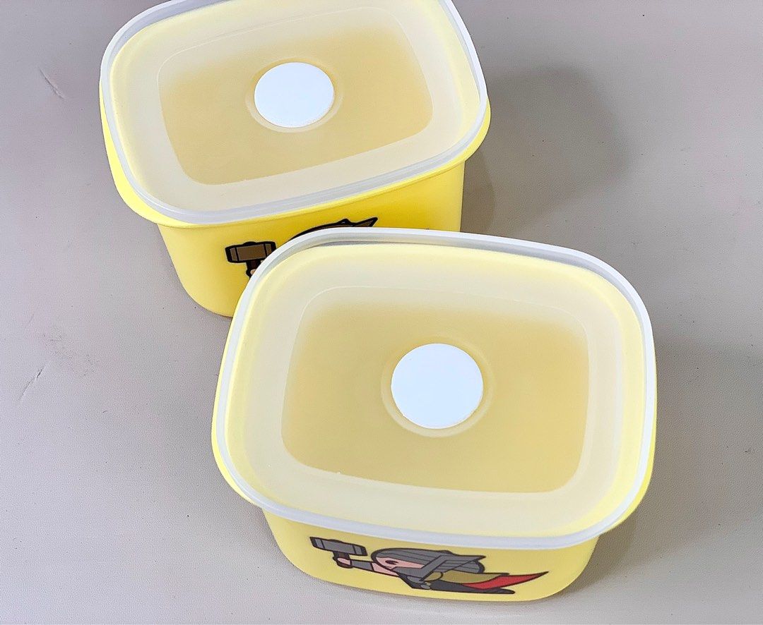 MINISO Food Container Kotak Makan Mini Marvel Edition Yellow Original ...