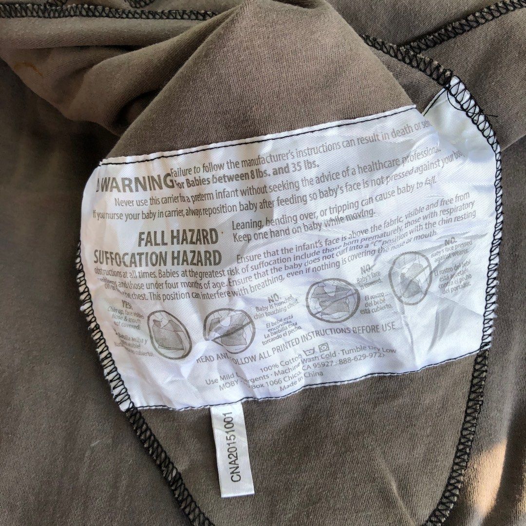 Moby Wrap Carrier Classic Gray, Babies & Kids, Going Out, Carriers ...