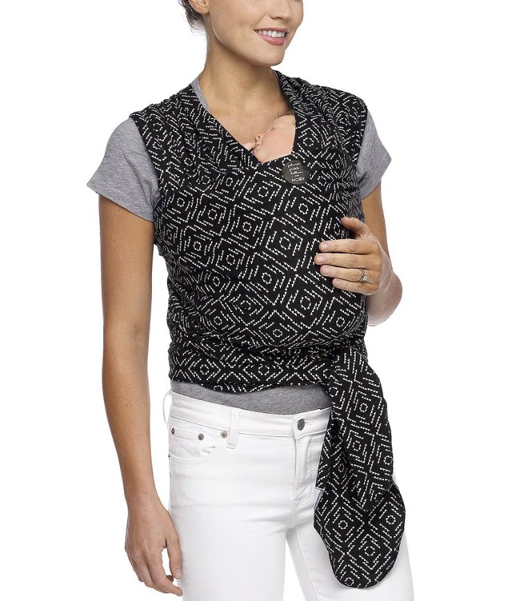 Moby x Petunia Pickle bottom baby wrap carrier, Babies & Kids, Going ...