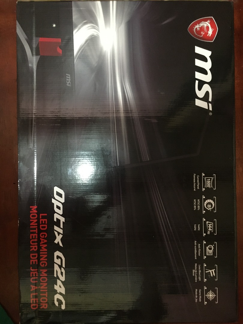 MSI G24C 144hz 1ms Curved Gaming Monitor, Computers & Tech, Parts ...