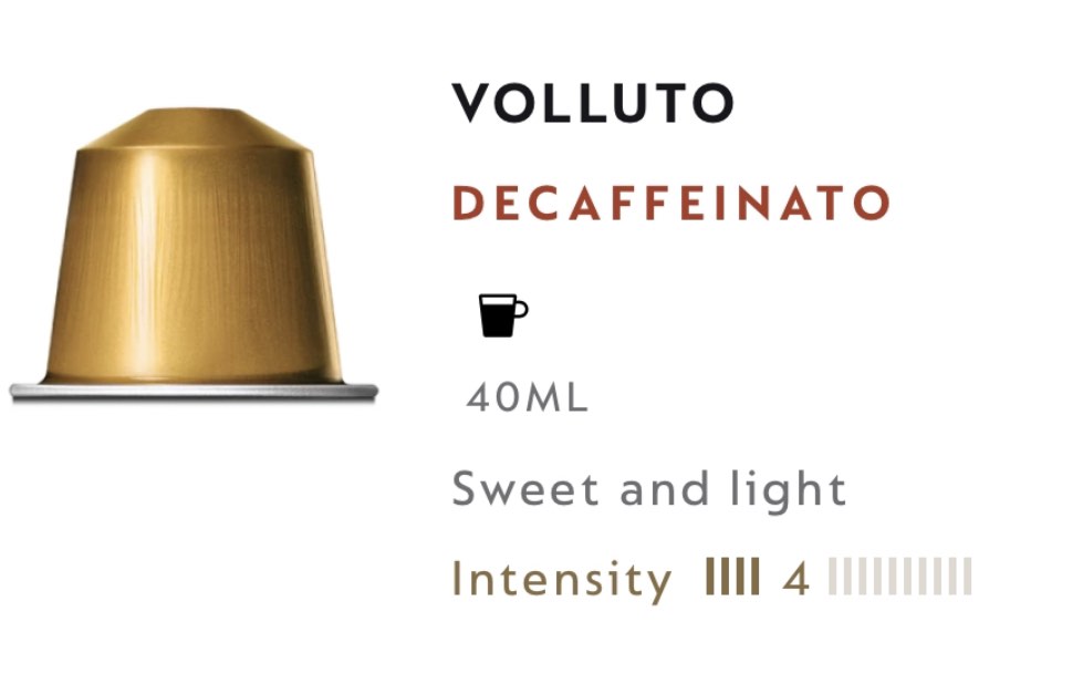Nespresso - Volluto Decaffeinato capsules, TV & Home Appliances ...