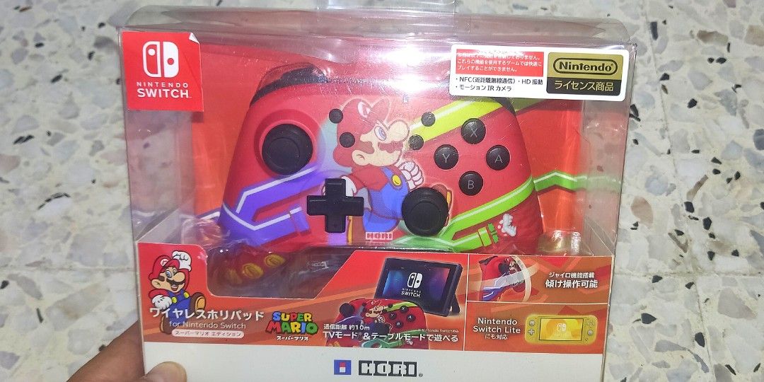 Nintendo Pro Controller Super Mario(Hori), Video Gaming, Video Games ...