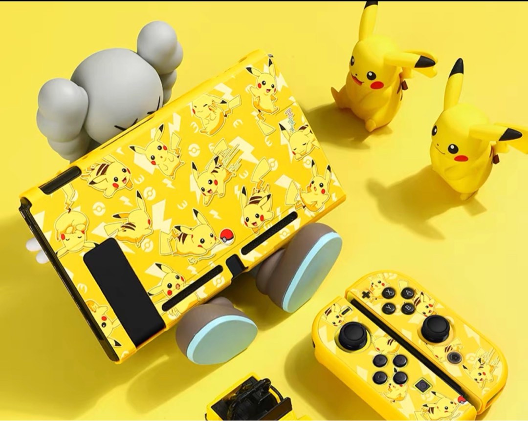 Nintendo switch pikachu cover and tempered glass, Mobile Phones ...