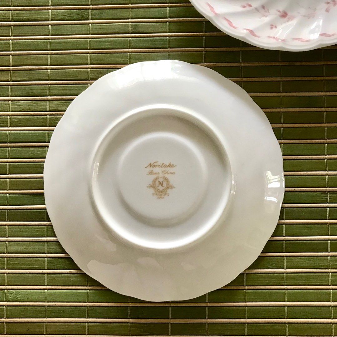 Noritake bone china pink floral saucer plate, Furniture & Home Living ...