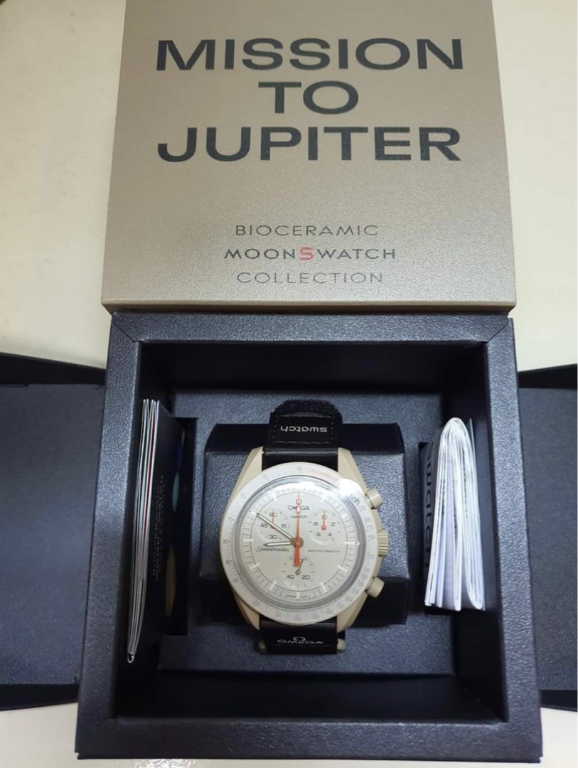 Omega x Swatch Moonswatch Jupiter, Men's Fashion, Watches & Accessories ...