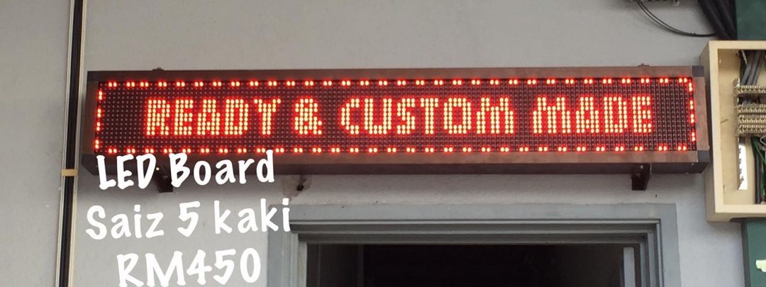 Papan Iklan LED / LED Board, Furniture & Home Living, Lighting & Fans ...
