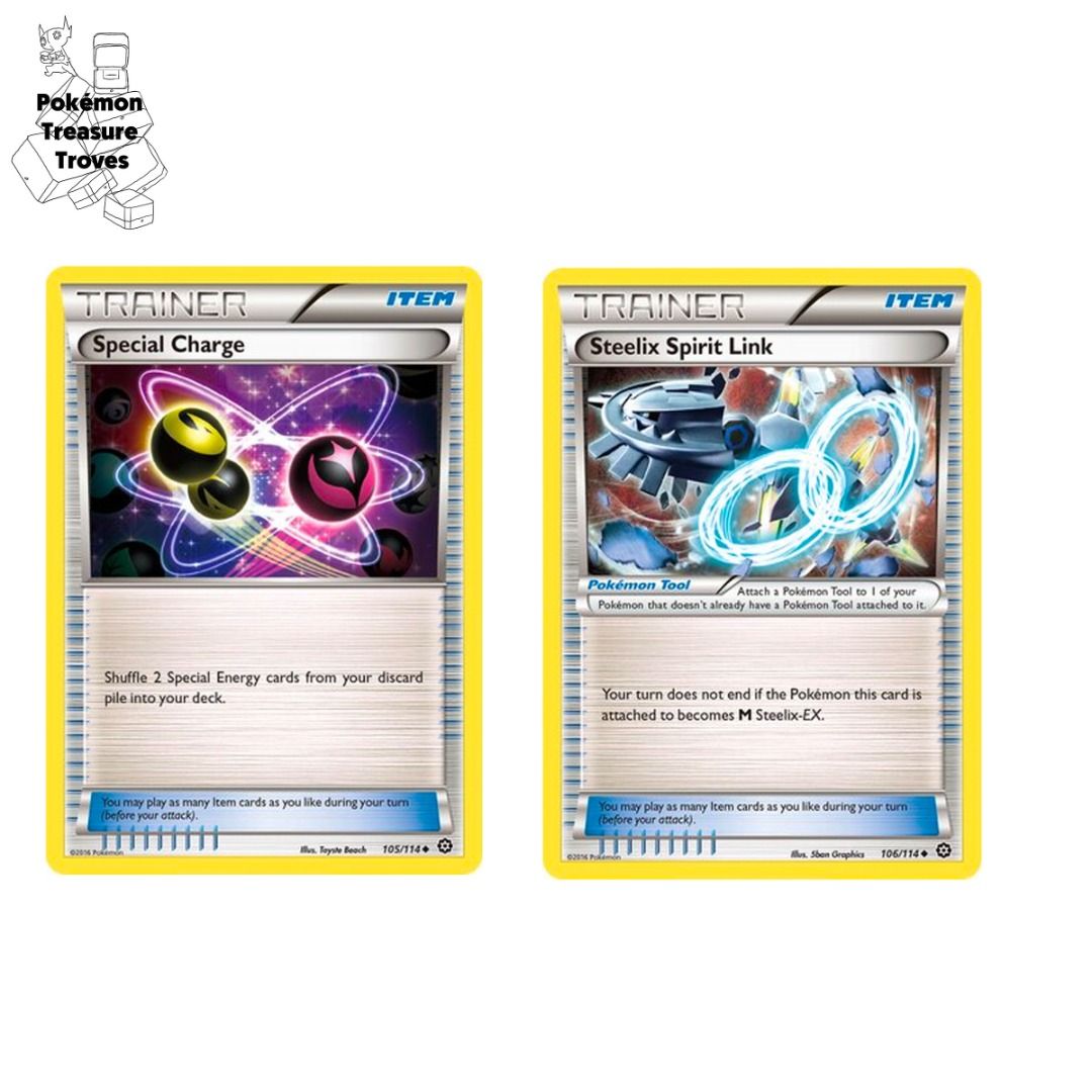 Pokemon XY Series Steam Seige Trainer Special Charge & Steelix Spirit ...