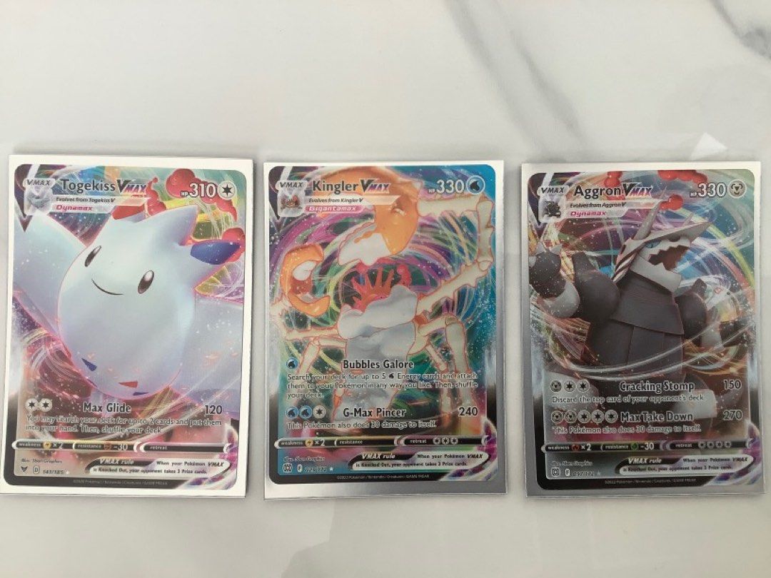 Pokémon TCG Vmax (Togekiss Kingler Aggron) full art, Hobbies & Toys ...