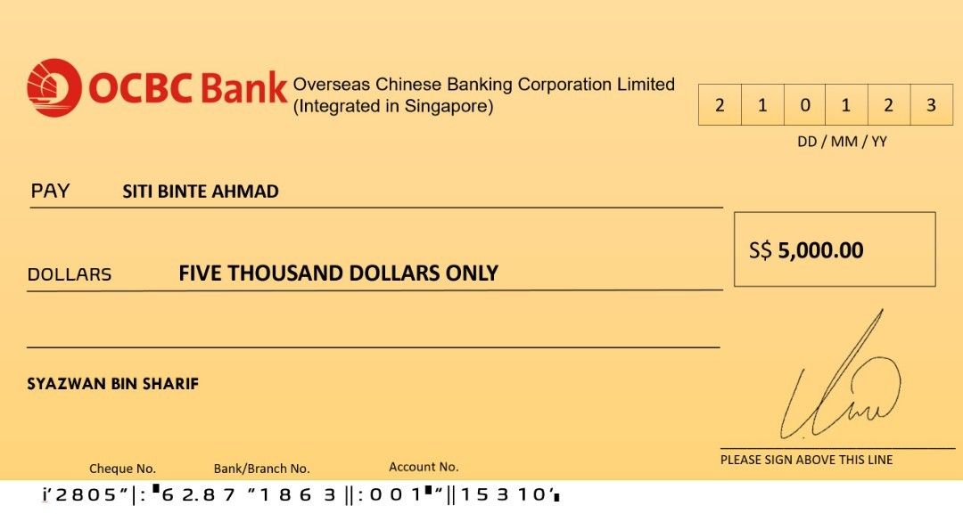 Replica Cheques, Hobbies & Toys, Stationery & Craft, Occasions & Party ...