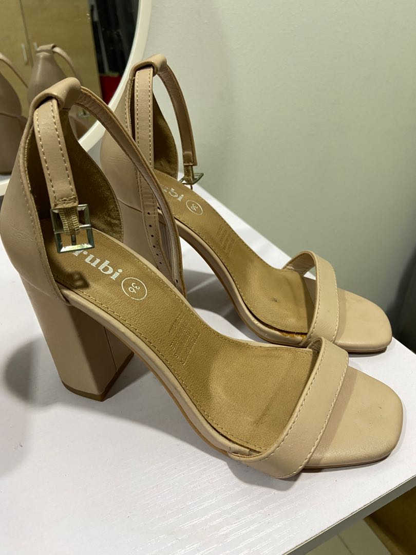 Rubi San Square Toe Heels, Women's Fashion, Footwear, Heels on Carousell