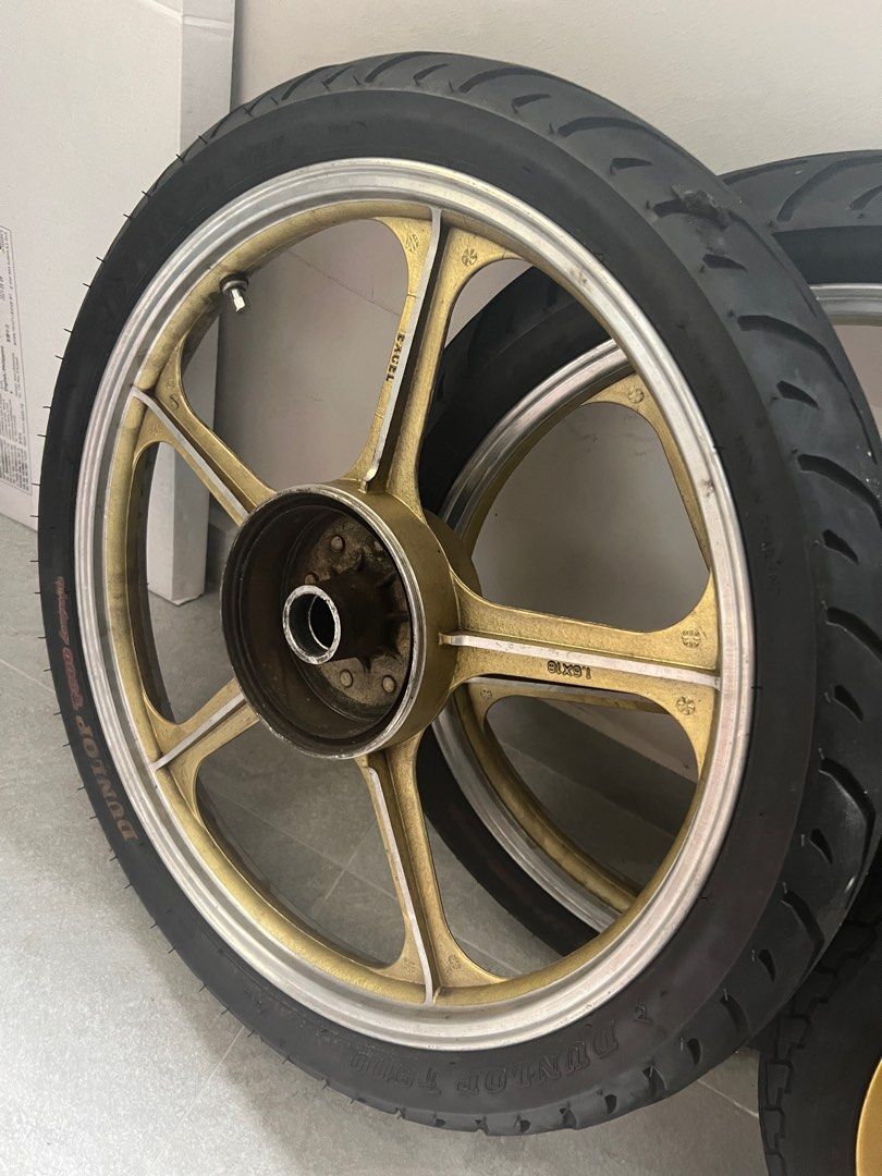 RXZ GTO RIM WITH TYRE, Motorcycles, Motorcycle Accessories on Carousell