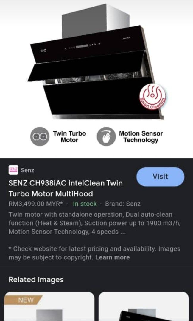 SENZ HOOD MANY MODEL, TV & Home Appliances, Kitchen Appliances, Hobs ...