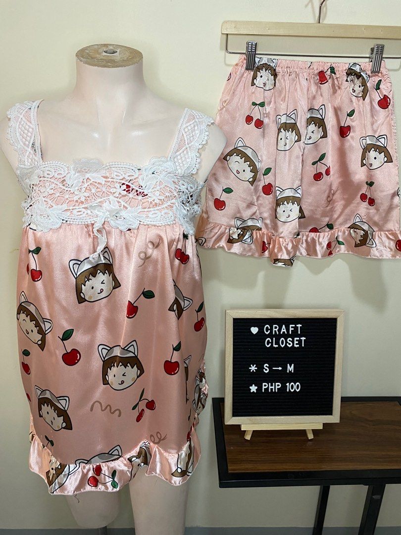 SILK PANTULOG SET, Women's Fashion, Undergarments & Loungewear on Carousell