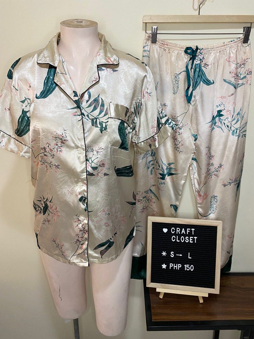 SILK PANTULOG TERNO, Women's Fashion, Undergarments & Loungewear on ...