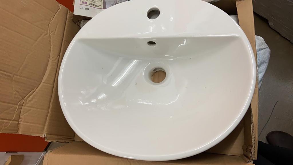 Sims Ceramic Wash Basin, Furniture & Home Living, Bathroom & Kitchen ...