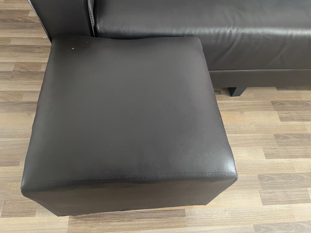SOFA WITH LEG REST, Furniture & Home Living, Furniture, Sofas on Carousell